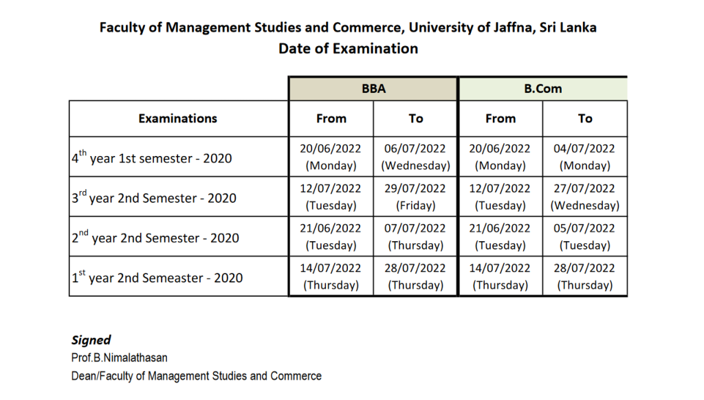 Date of Examination - 1st,2nd and 3rd year 2nd Semester & 4th year 1st ...
