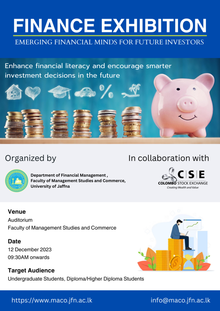 Finance Exhibition - Faculty of Management Studies and Commerce ...